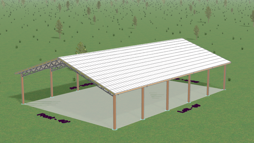 POLE BARN KIT - OPEN 12' X 12' - QUALITY POST-FRAME CONSTRUCTION – USA ...